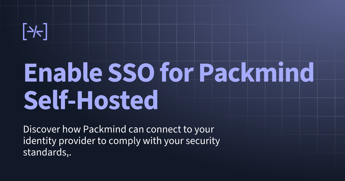 Enable SSO for Packmind Self-Hosted | Packmind Documentation