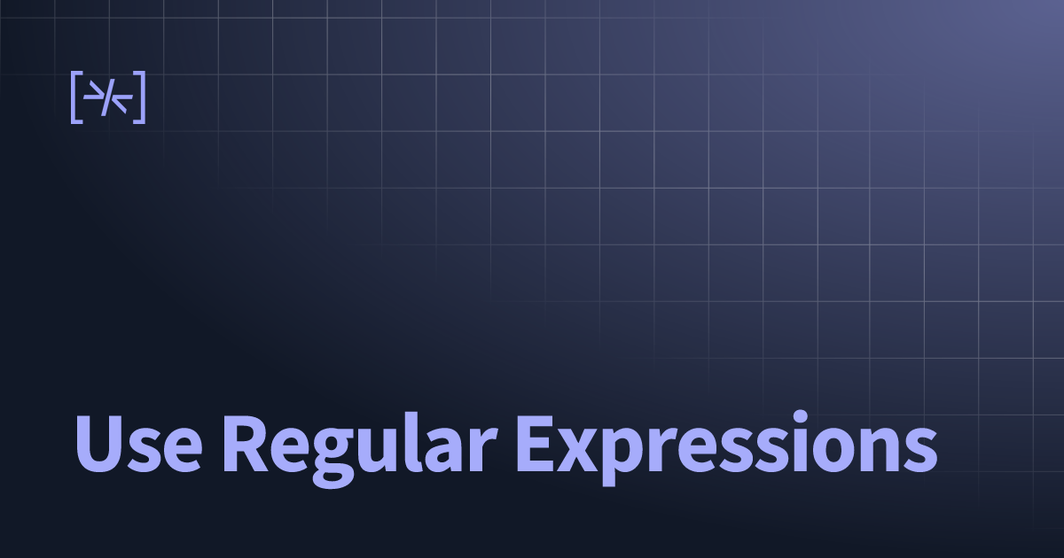 Use Regular Expressions | Packmind Documentation